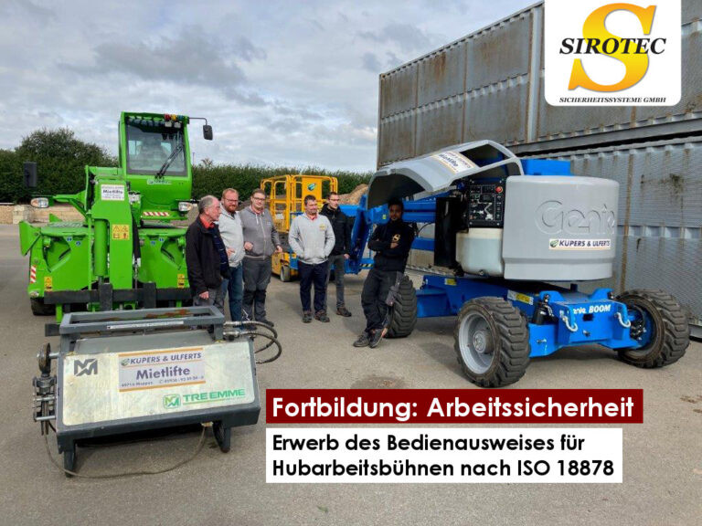 Sicherer Umgang mit Arbeitsbühnen – Mitarbeiterschulung | Sirotec Sicherheitssysteme GmbH